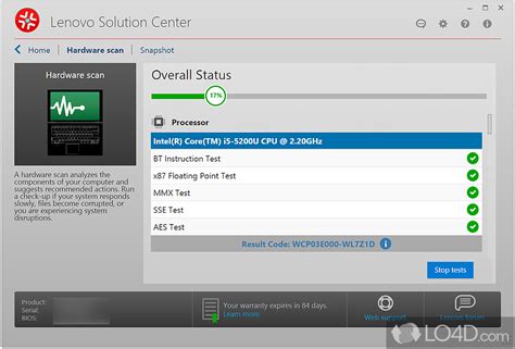 Lenovo Solution Center Screenshots