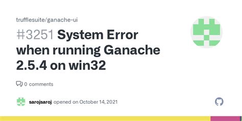 System Error When Running Ganache 254 On Win32 · Issue 3251