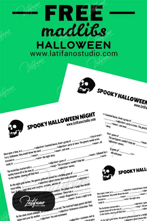 Free Halloween Mad Libs Printable Free Halloween Mad Libs