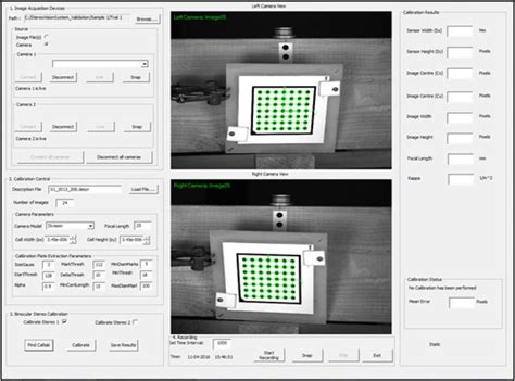 Image Of The Developed Gui During Stereo Camera Calibration Download