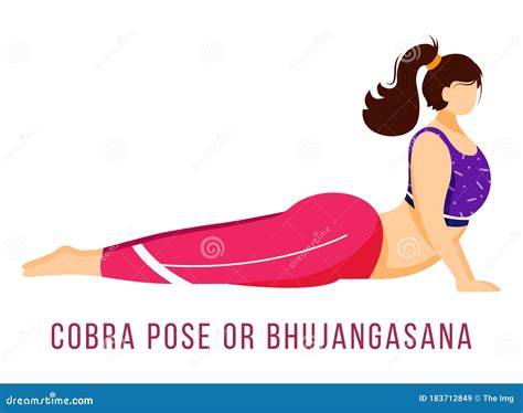 Cobra Pose Yoga Pose And Benefits Cartoon Illustration Cartoondealer