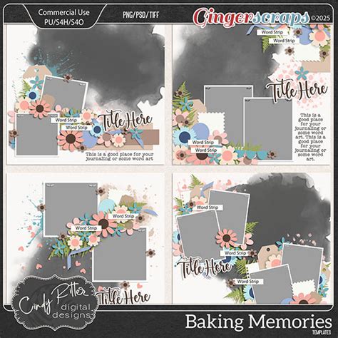 Gingerscraps Bundled Goodies Baking Memories Duo By Cindy Ritter