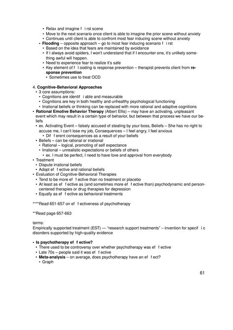 Intro To Psyc Ii Notes Psyc 111 Introduction To Psychology Ii Emory Thinkswap
