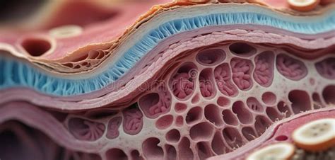 Close Up Of The Structure And Composition Of The Different Layers Of