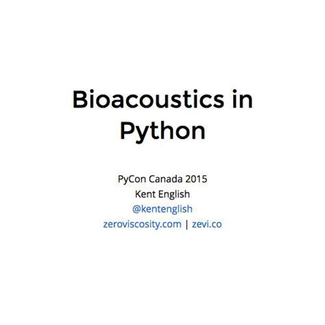 Bioacoustics In Python