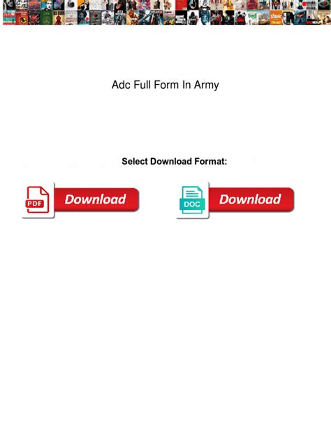 Fillable Online Adc Full Form In Army Adc Full Form In Army Weapons