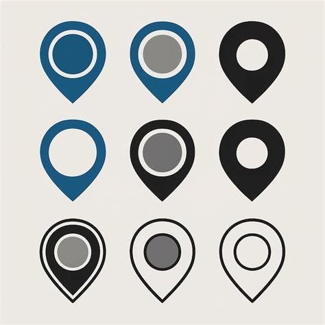 Premium Vector A Collection Of Location Markers Or Pin Icons