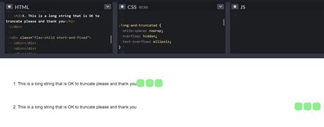 Html How Can I Display A Text Field With An Ellipsis Into A Flexbox