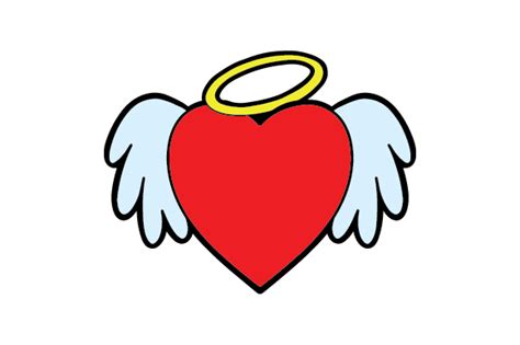 Angel Heart Svg Cut File By Creative Fabrica Crafts · Creative Fabrica