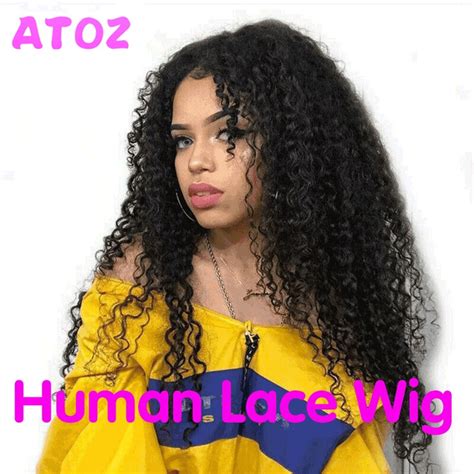 Long Afro Kinky Curly Human Hair Wig Remy Brazilian Human Wig Nature