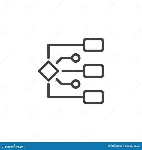 Workflow Line Icon Stock Illustration Illustration Of Vector 290302889