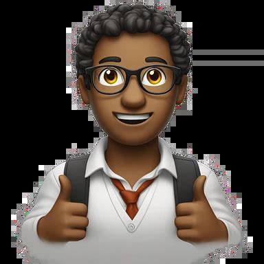 Nerd Face With Finger Pointing Up Emoji AI Emoji Generator