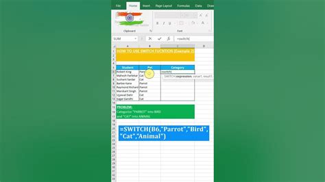 let s switch values by switch function msexcel shorts exceltips