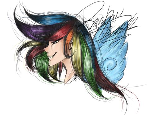 512319 Safe Artistthegamingocelot Rainbow Dash Human Female Humanized Light Skin Solo