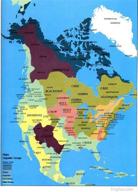Native American Language Groups Monday Map