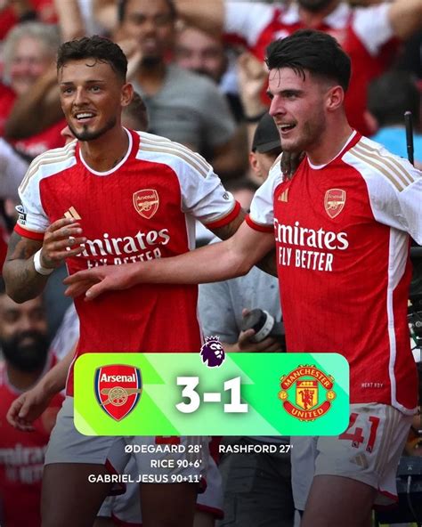 อาร์เซนอล รัว 3 เม็ดไล่แซงชนะ แมนยู เก็บ 3 แต้มรั้งอันดับ 5