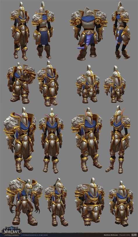 Artstation World Of Warcraft Alliance Warfront Armor Matthew Mckeown World Of Warcraft