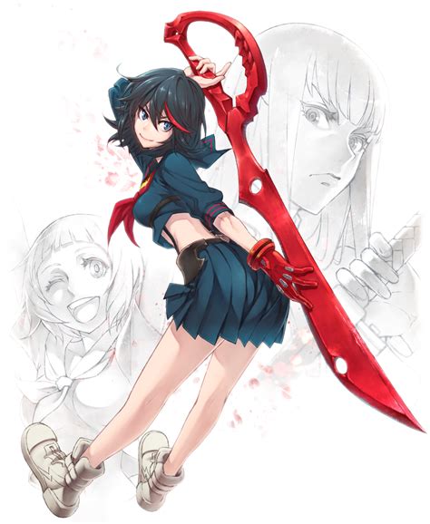 Matoi Ryuuko Senketsu Kiryuuin Satsuki And Mankanshoku Mako Kill La