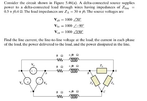 Solved Consider The Circuit Shown In Figure 546a A Delta Connected