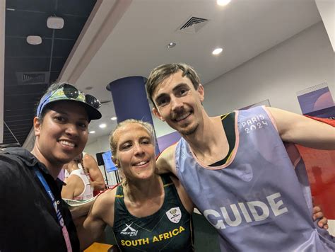 Louzanne Coetzee With Guide Estean Badenhorst Wins Bronze At Paris Paralympics