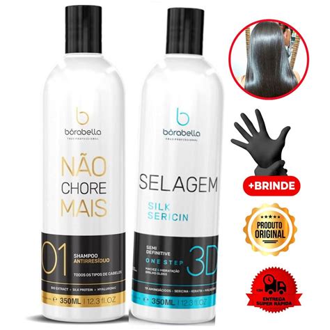 Borabella Kit Selagem 3d Gloss Semi Definitiva Shampoo 350ml Shopee