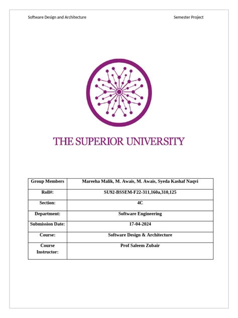 Sda Project 125310311 4c Pdf Class Computer Programming Use Case