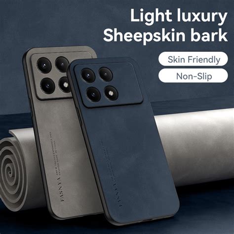 Caso De Couro Luxo À Prova De Choque Telefone Para Xiaomi Poco X6 M6 X7