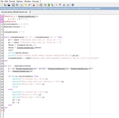 Pencarian Akar Persamaan Tak Linear Dengan Metode Regulasi Falsi Iterasi Titik Tetap Newton