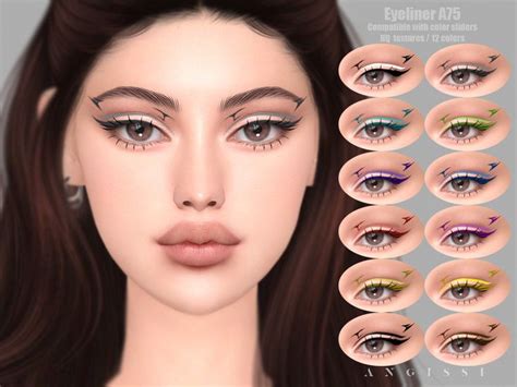 The Sims Resource Eyeliner A75 Sims 4 Body Mods Sims Sims Mods