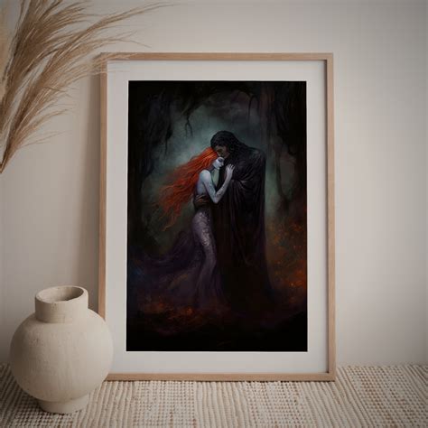 Hades Persephone Art Print Illustration Artwork Romance Etsy