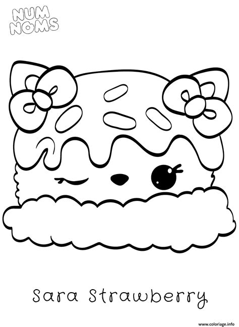 Coloriage Sara Strawberry Num Noms JeColorie
