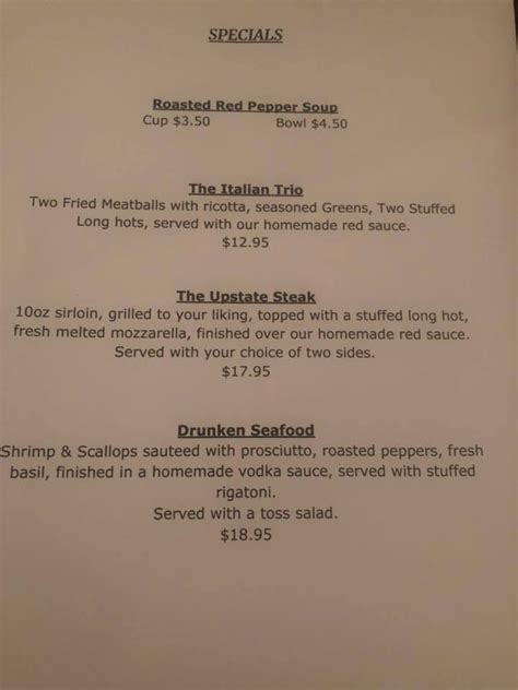 Menu At The Brass Tack Restaurant Frankfort