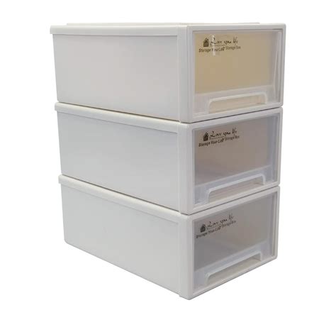 Cintbllter 3 Pack Compact Stacking Drawer 12 Quart