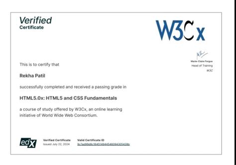 Webdevelopment Html5 Css W3cx Continuouslearning