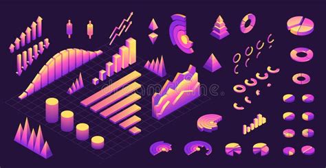 Isometric Futuristic Data Graphic Abstract Pyramid Chart With Progress Steps Modern