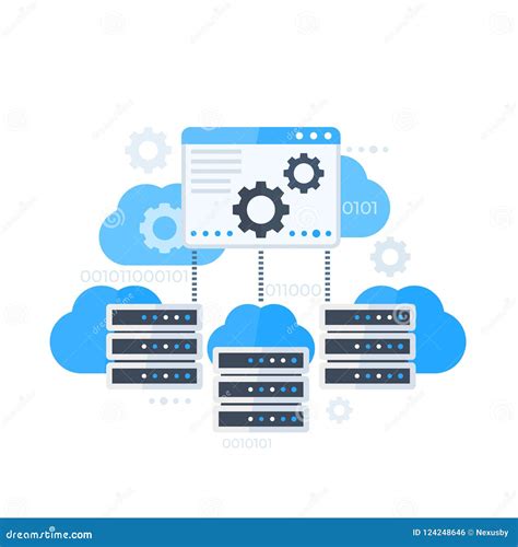 Server Control Panel Hosting Software Vector Stock Vector