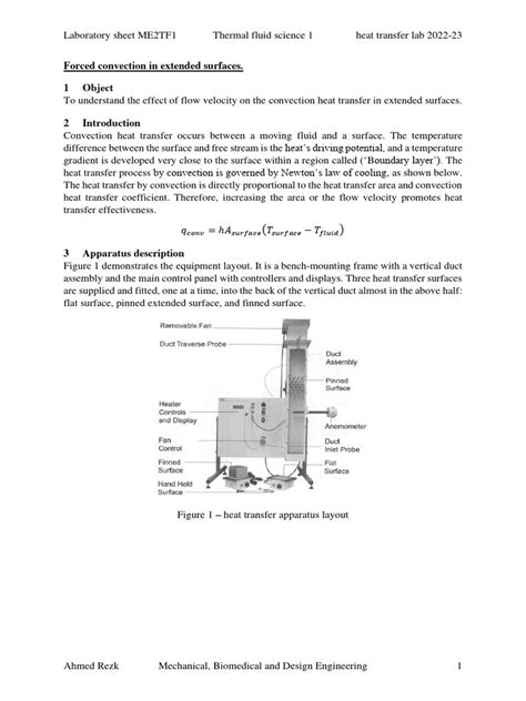 Heat Transfer Lab Pdf Heat Transfer Convection