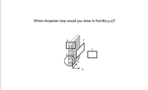 solved which amperian loop would you draw to find b x y z