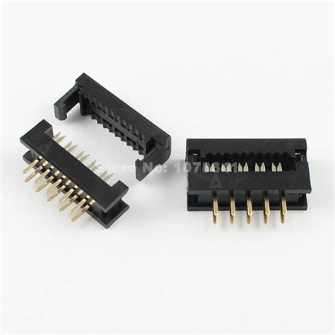 100pcs Idc Fc 10 Connector 10 Pin Female Header 2 54 Mm 2x5 Pins