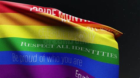 We Are All Humans Text With Lgbtq Flag For Pride Month Stock Footage
