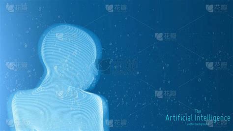 人类大数据可视化。未来主义人工智能概念。网络思维的美学设计。机器学习。全息图和二进制数据形式的复杂数