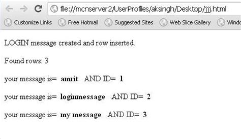 HTML5 Web SQL Database Program