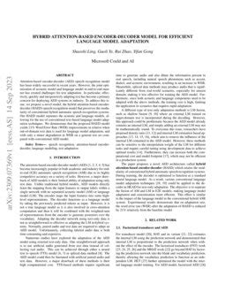 Hybrid Attention Based Encoder Decoder Model For Efficient Language