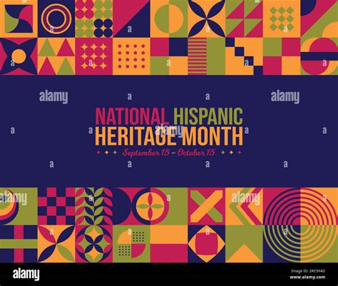 National Hispanic Heritage Month Abstract Background September 15 To