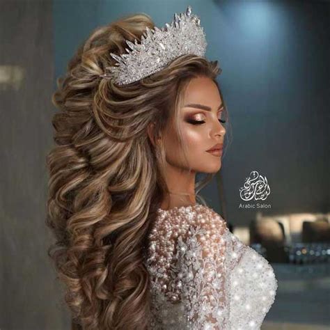 مدل مو عروس باز و جدید با تاج زیباترین مدل موی عروس ایرانی