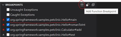 Support Function Breakpoints · Issue 258 · Microsoftvscode Java Debug