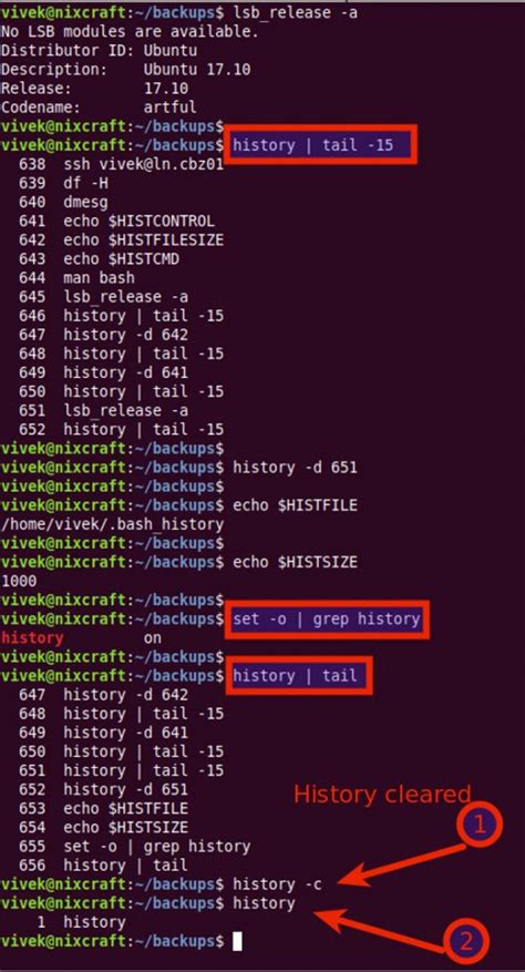 how to clear shell history in ubuntu linux nixcraft