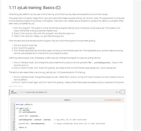 Solved While the zyLab platform can be used without | Chegg.com