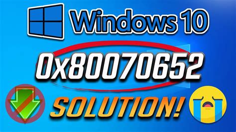 Fix Windows 10 Update Error Code 0x80070652 2025 Solution Youtube