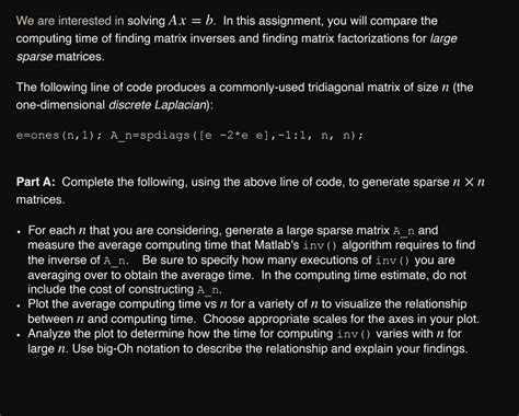 Solved We Are Interested In Solving Axb ﻿in This